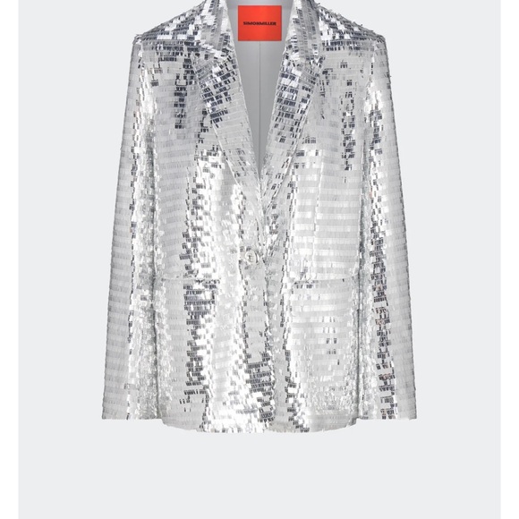 Simon Miller | Jackets & Coats | Silver Sequin Blazer And Pants Set By ...